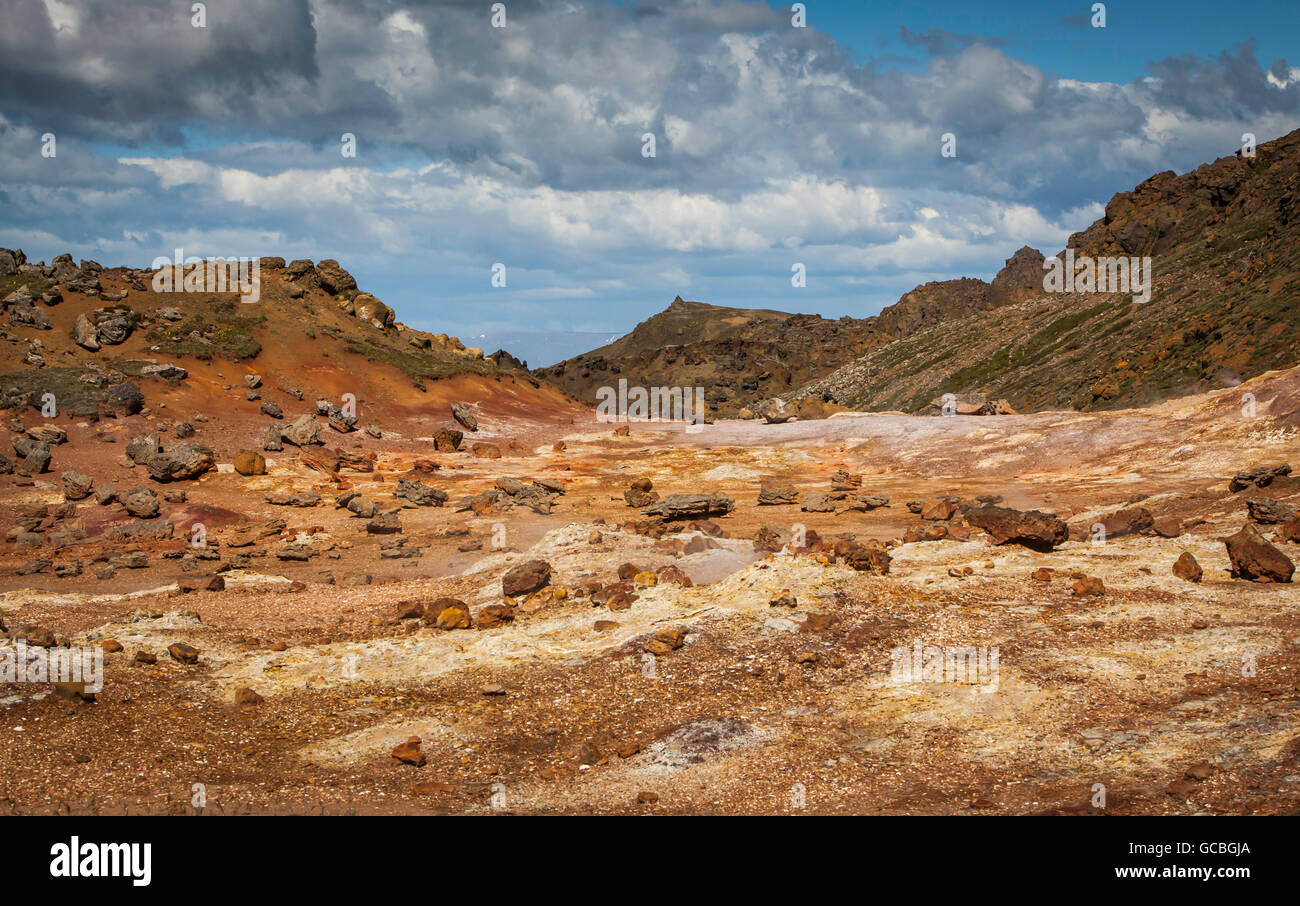 Active geothermal area in south-west part of Iceland Stock Photo - Alamy