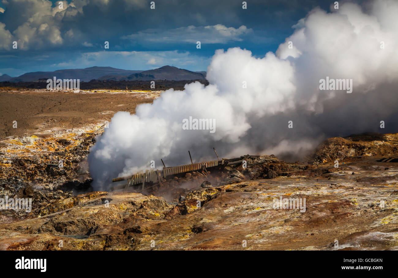 Active geothermal area in south-west part of Iceland Stock Photo - Alamy
