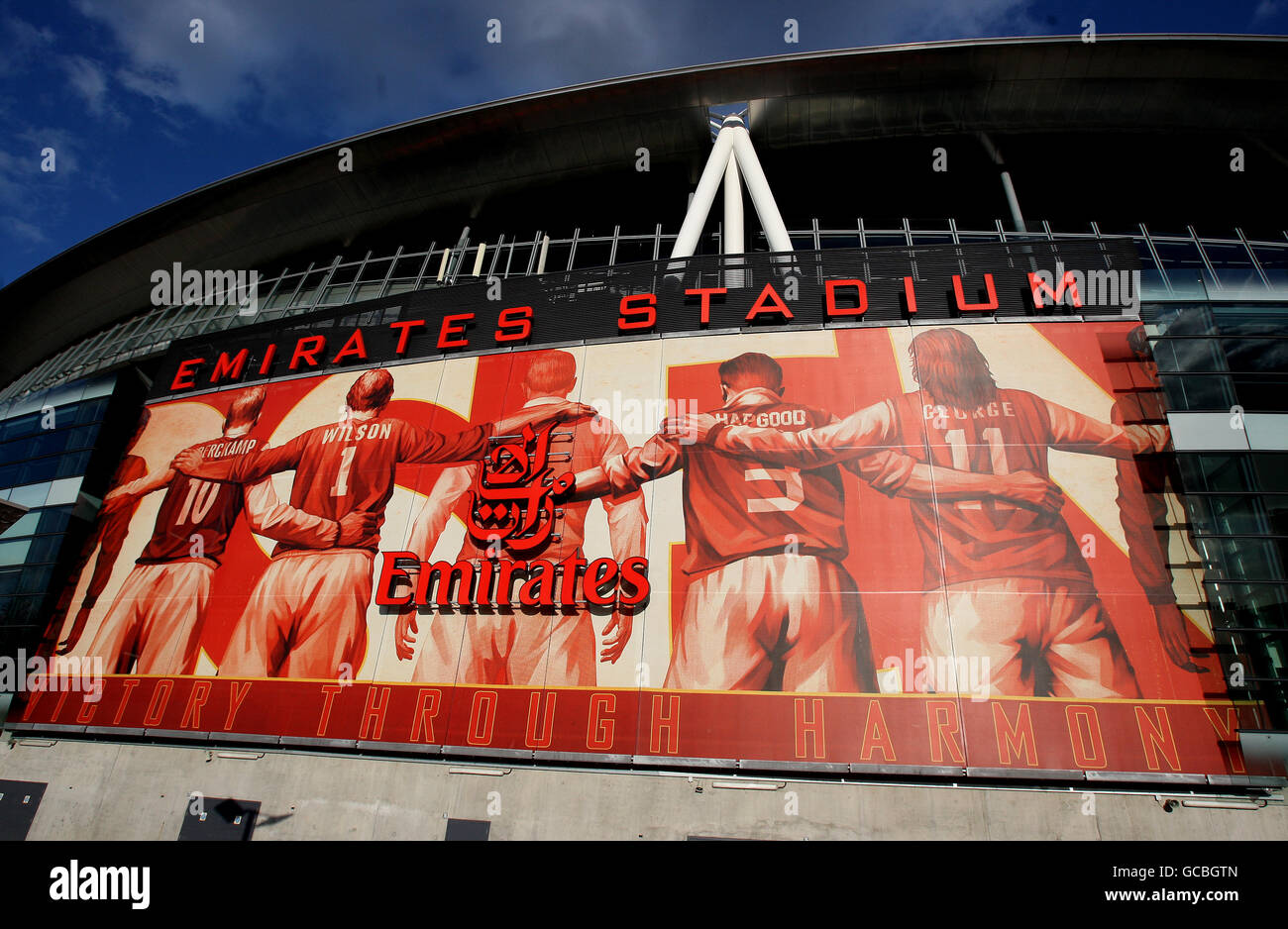 General view of the Emirates Stadium, home to Arsenal Football Club ...