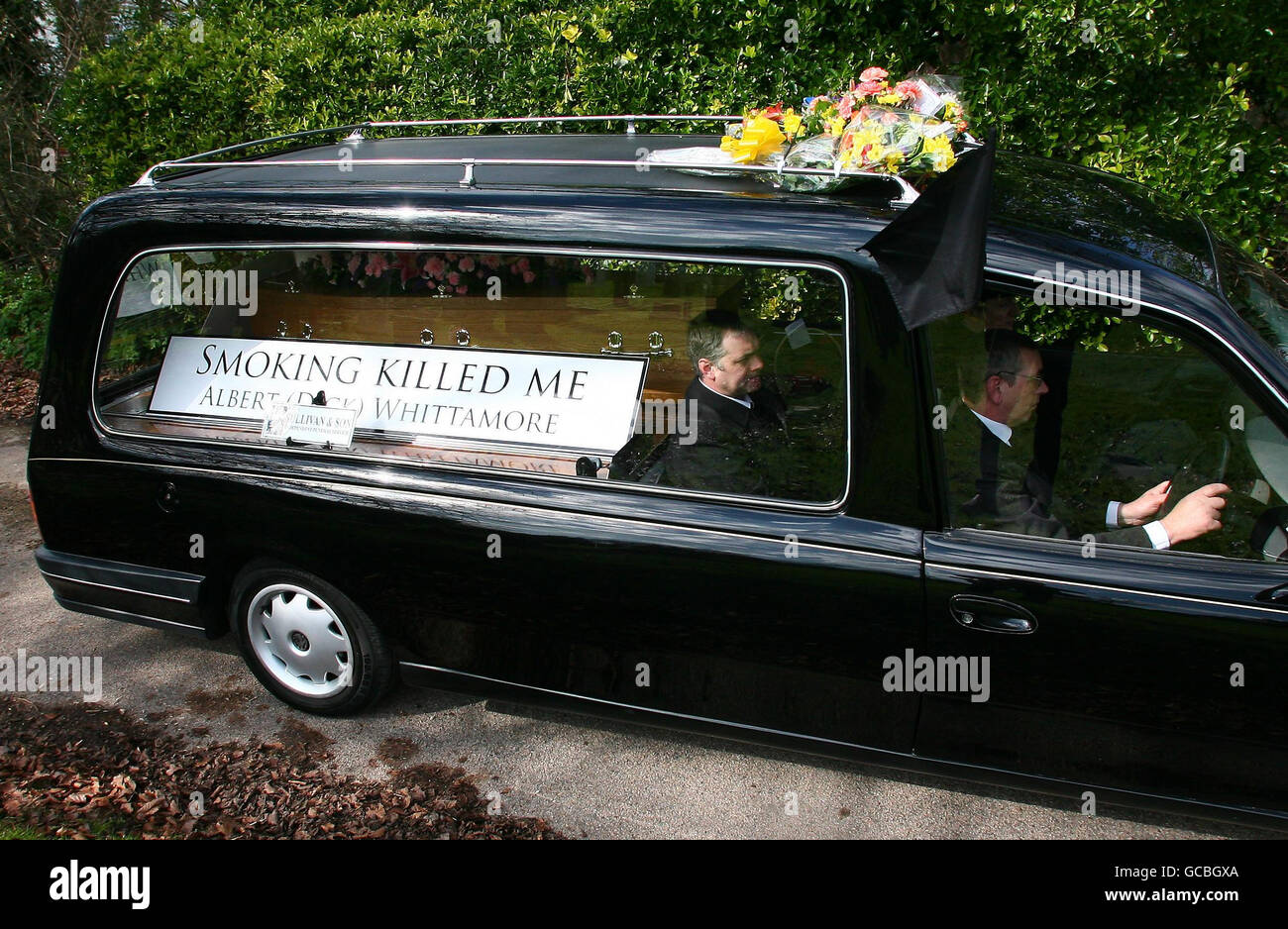 The coffin of Albert 'Dick' Whittamore arrives at St Mary's Cemetery in ...