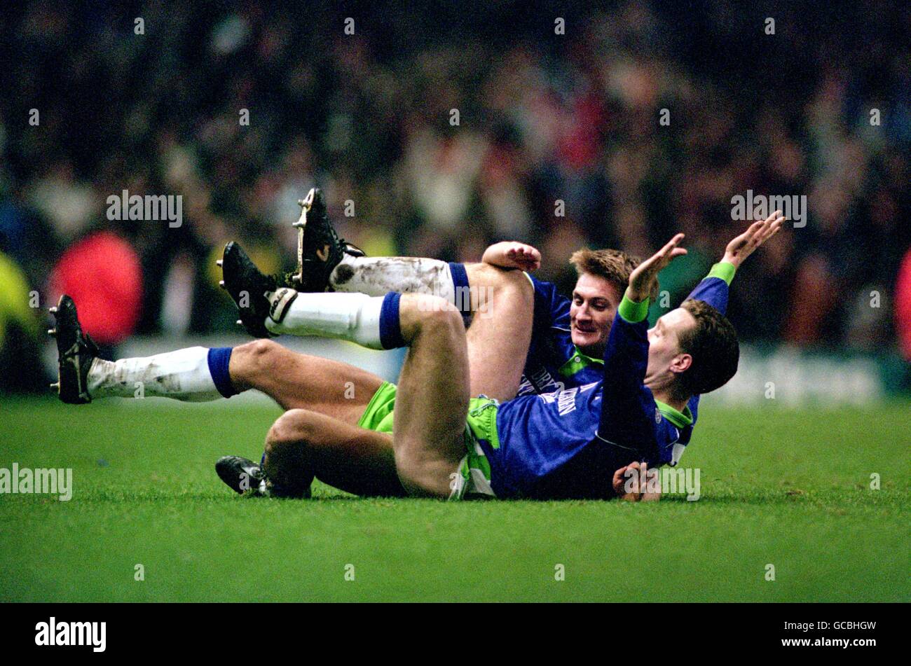 Bristol citys brian tinnion celebrates scoring the winning goal hi-res ...