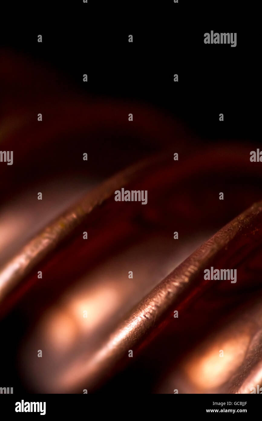Copper tubing up close Stock Photo - Alamy