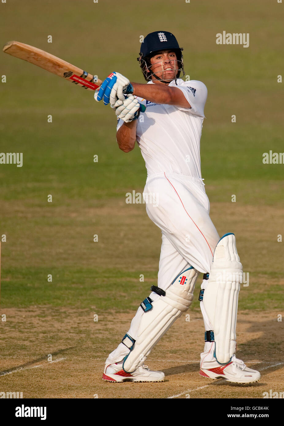 England captain Alastair Cook bats during a tour match at Shagoreka ...