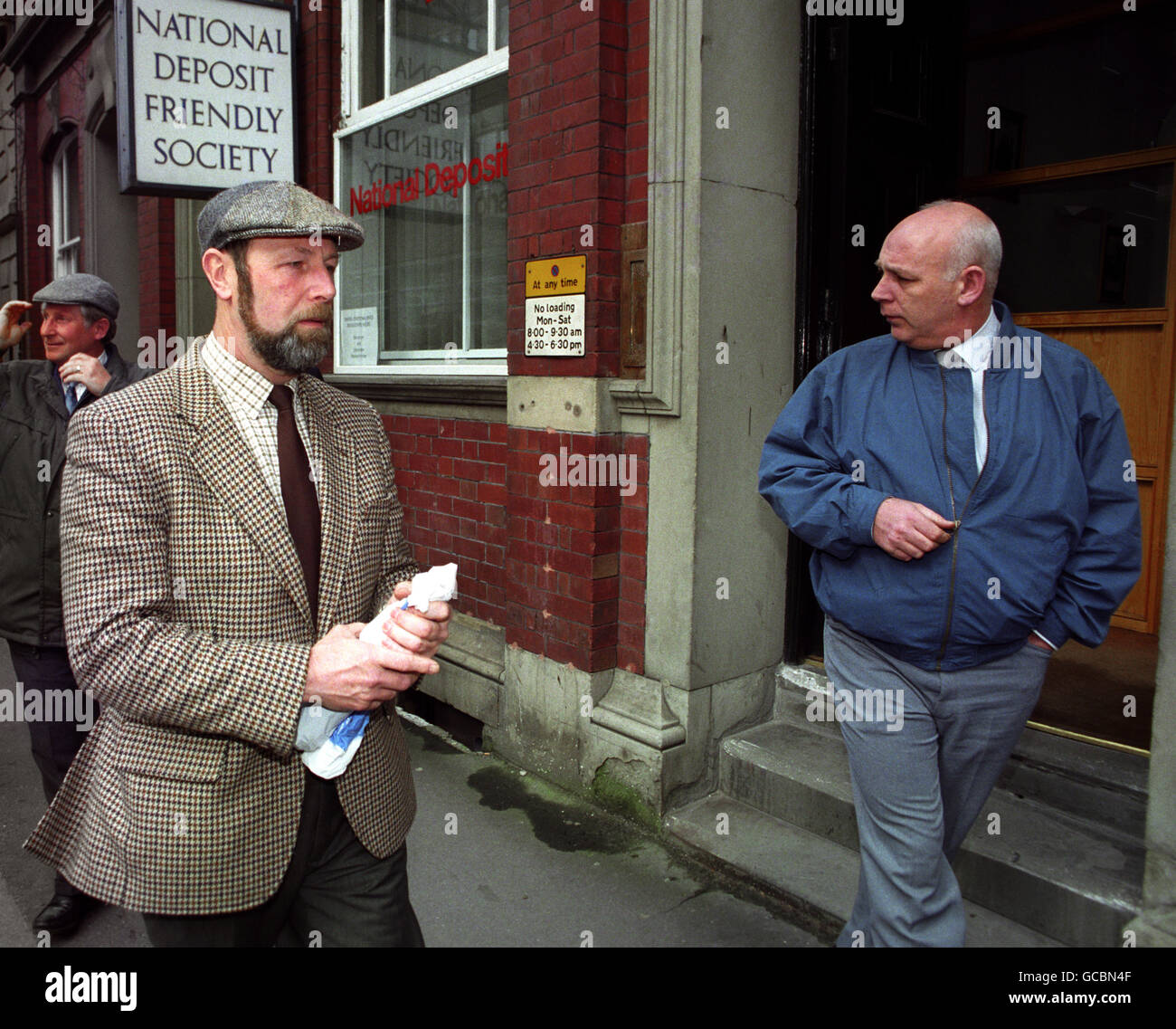 POLICE OFFICERS GEOFFREY GLAVE [L], HENRY WHITE AND MARK BAIRSTOW [R ...