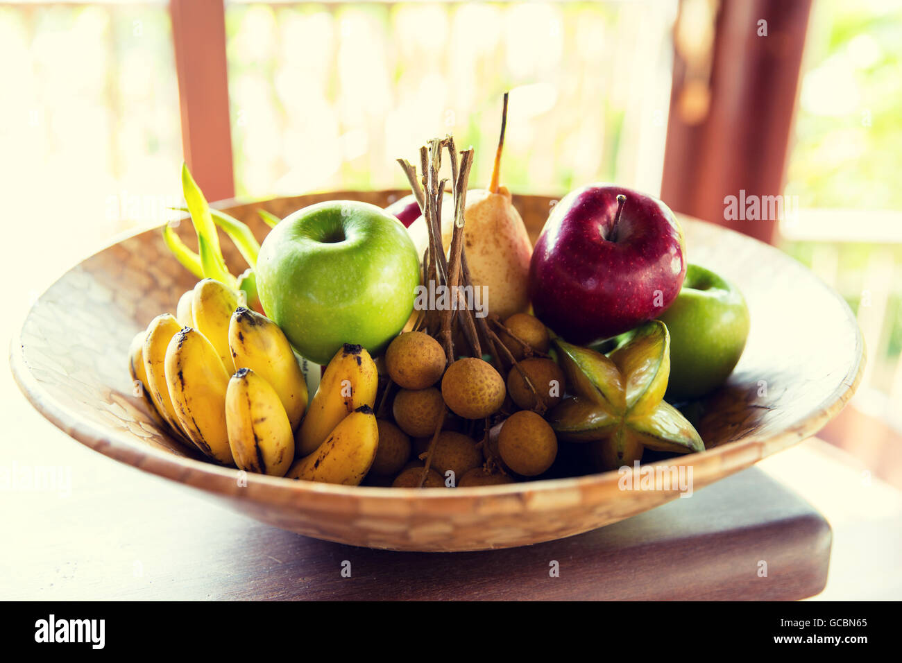 still life with exotic tropical fruits Stock Photo - Alamy