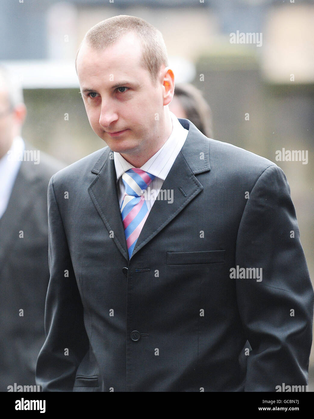 Andrew Whyment (character name Kirk Sutherland) arrives at the memorial ...