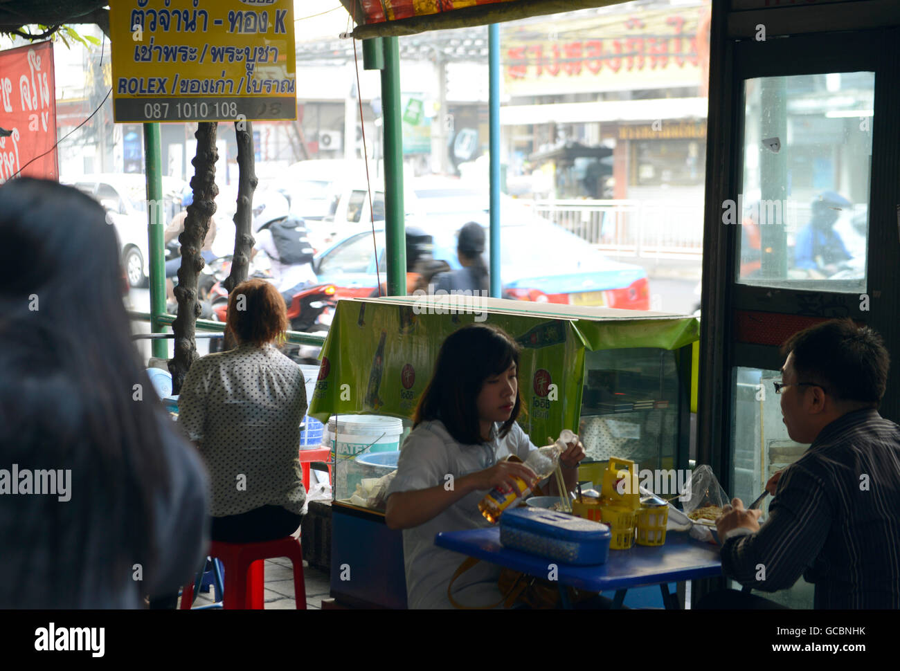 a thai fast food near Pratunam in the city of Bangkok in Thailand in ...