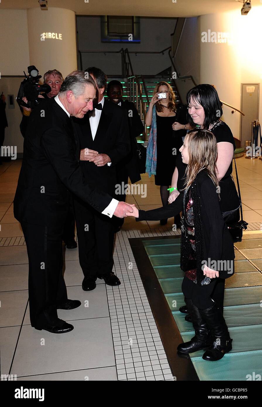 The Prince of Wales meets Toni Foster and her mum Dawn on arriving for ...