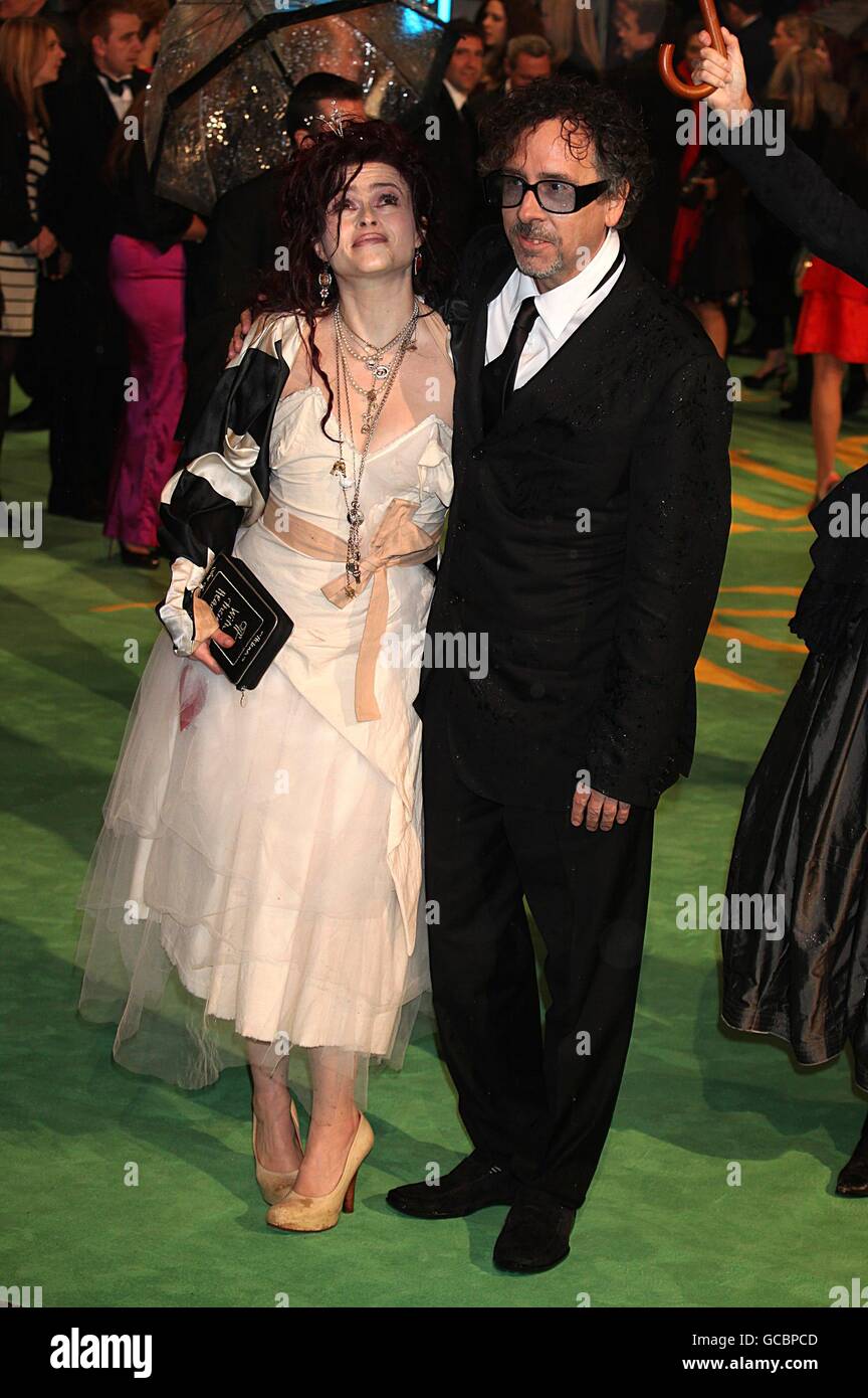 Tim Burton and Helena Bonham Carter arriving for the Royal world ...