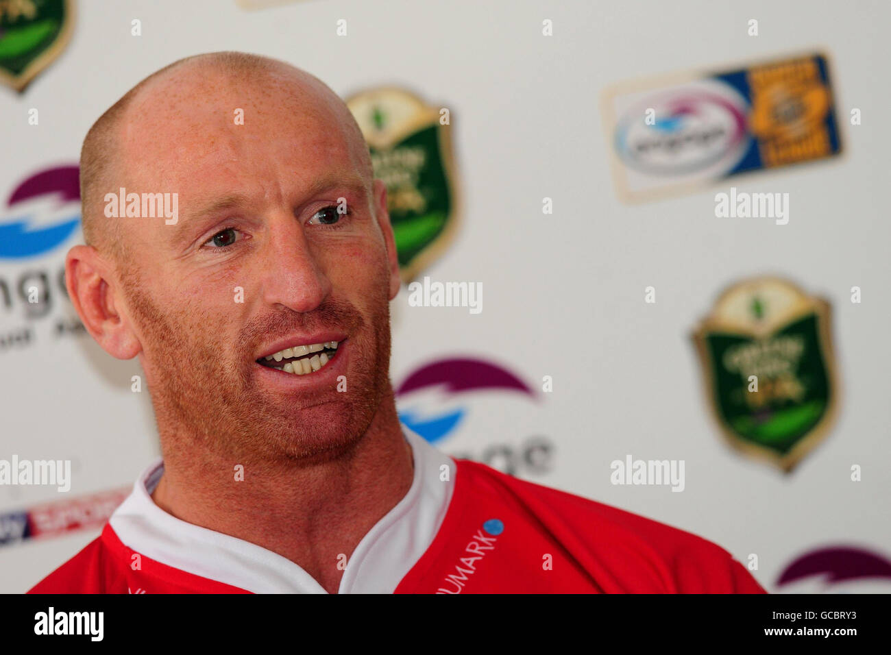 Rugby League - Gareth Thomas Unveiling - Racecourse Ground Stock Photo ...