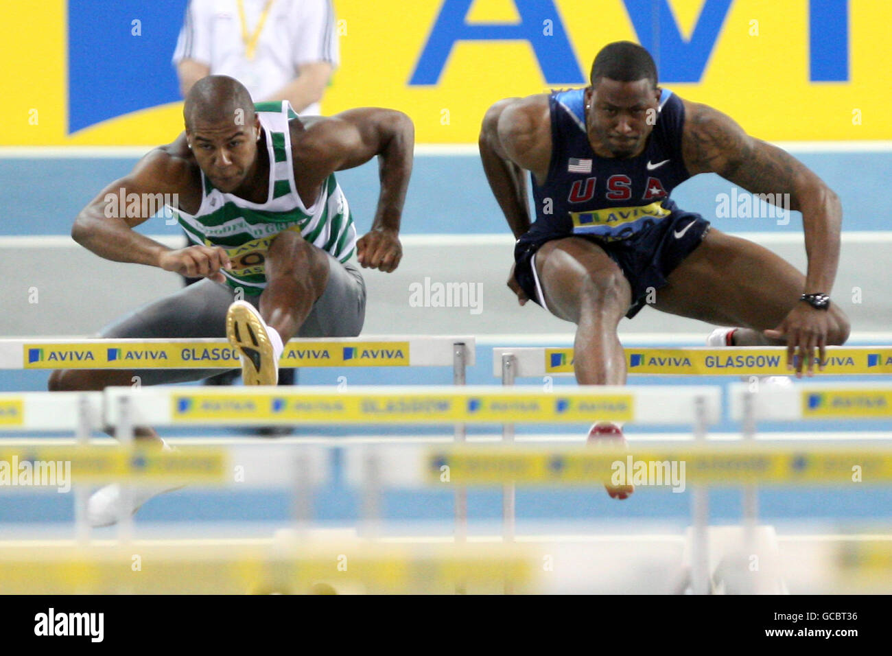 Great Britain's Callum Priestley (l) and USA's David oliver during the ...