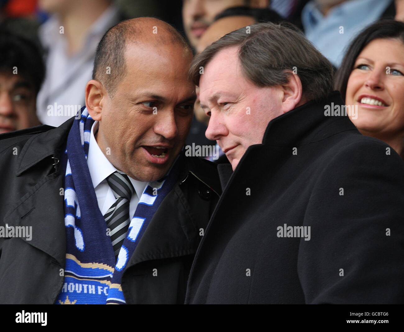 Portsmouth owner balram chainrai in the stands hi-res stock photography ...