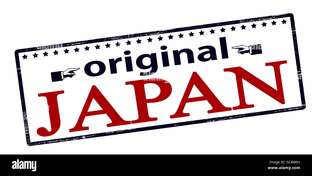 Rubber stamp with text original Japan inside, vector illustration Stock ...