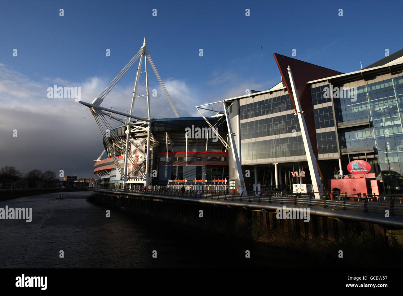 General view of the Millennium Stadium from the exterior Stock Photo ...