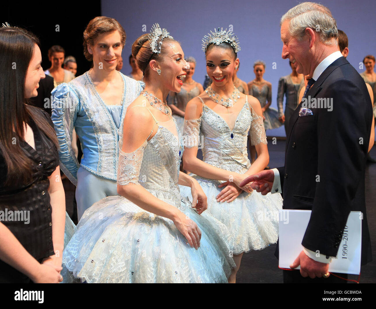 Britain's Prince Charles talks to dancers after the 20th Anniversary ...