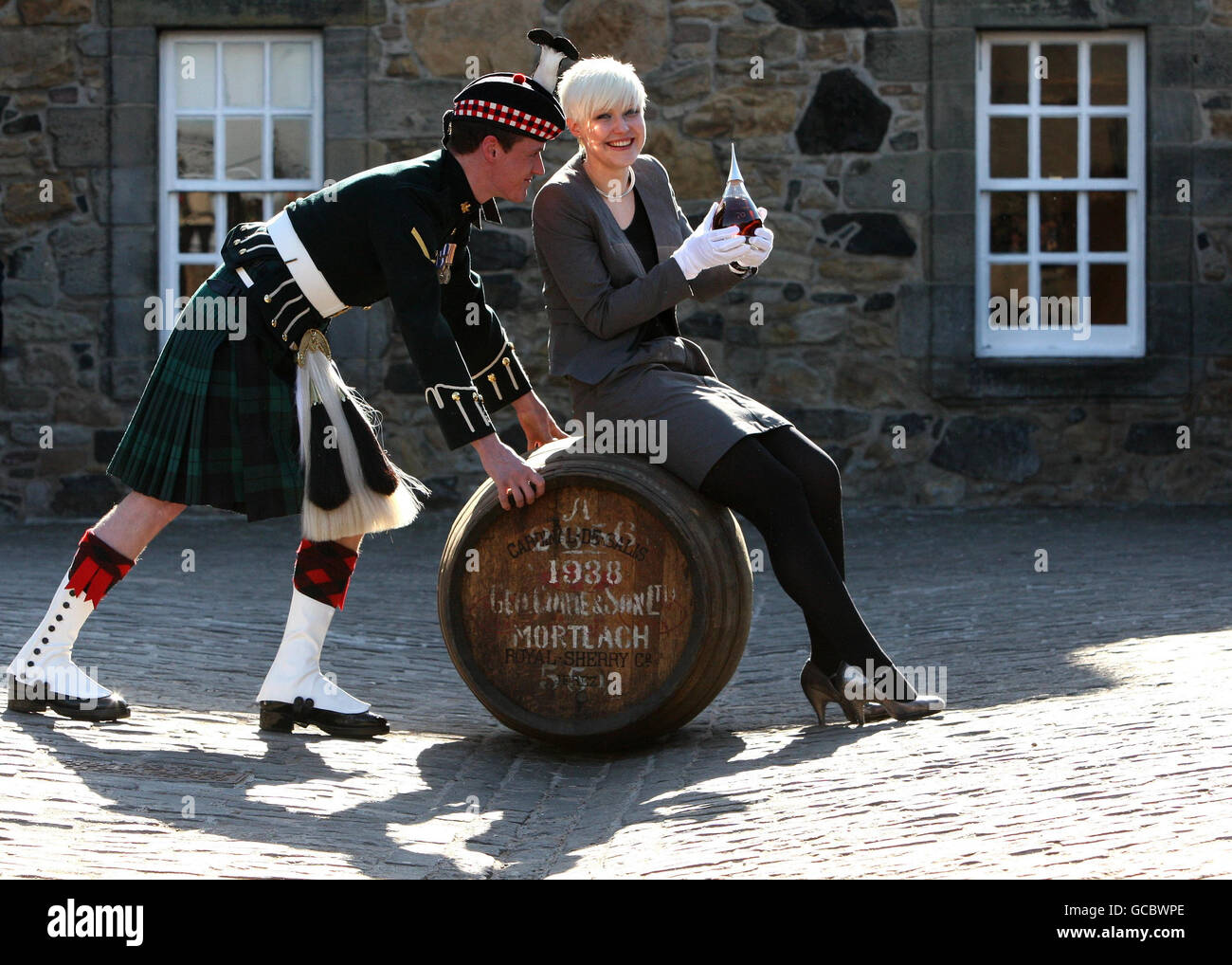 Claire Urquhart from Gordon and MacPhail, with Lance Cpl Alan Leiper ...