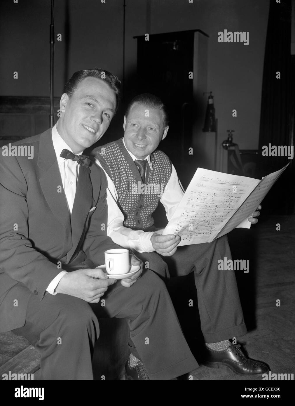 Matt Munro, left, new resident singer with the BBC Show Band, with its ...