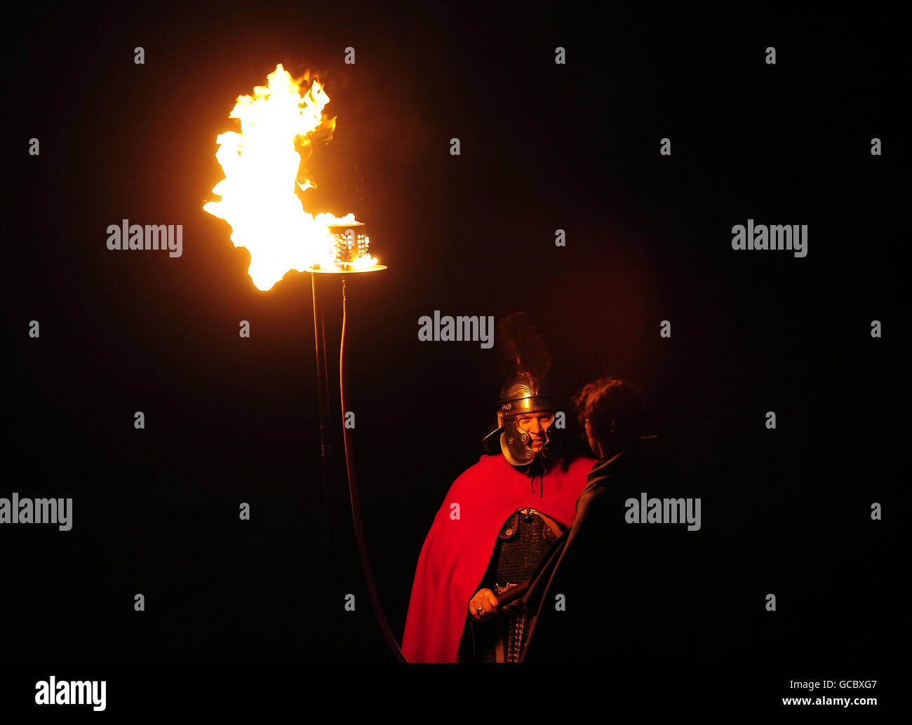 Spectators, some dressed as Roman soldiers, gather across the Pennine ...