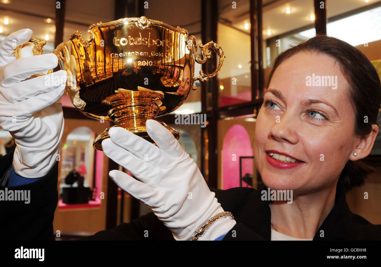 Sales consultant Sharron Lamanuzzi views the totesport Cheltenham Gold ...