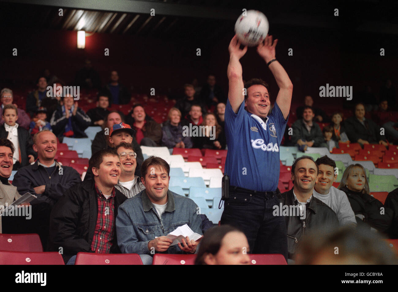 Chelsea FC director Matthew Harding catches a ball kicked from the ...