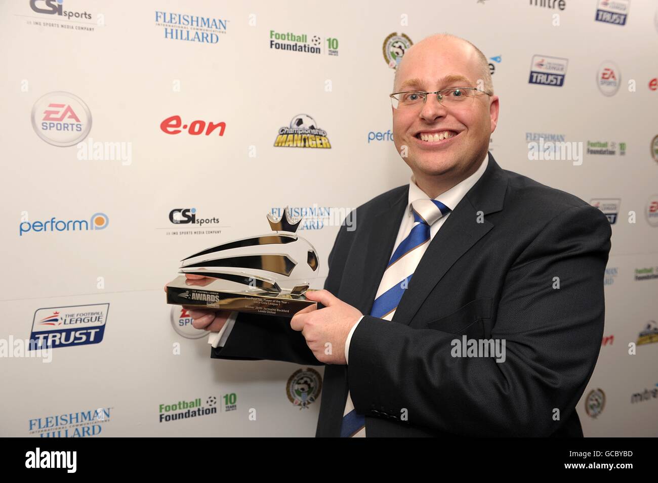 Huddersfield Town's Chief Executive Nigel Clibbens with their award for ...