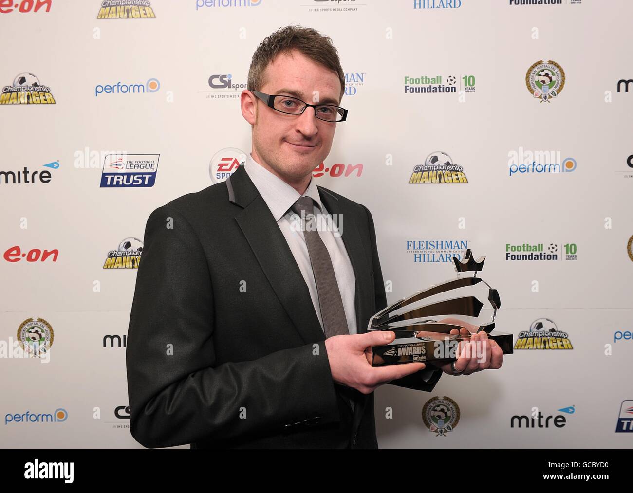 Derby County's multimedia editor Matt Reeder with the Fleishman-Hillard ...