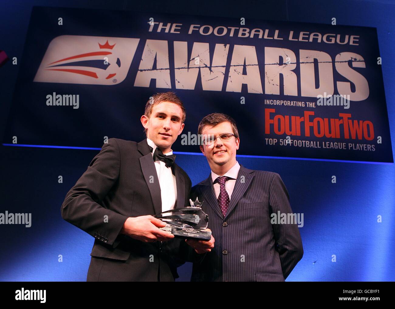 Rochdale's Craig Dawson (left) with his FourFourTwo Player of the Year ...
