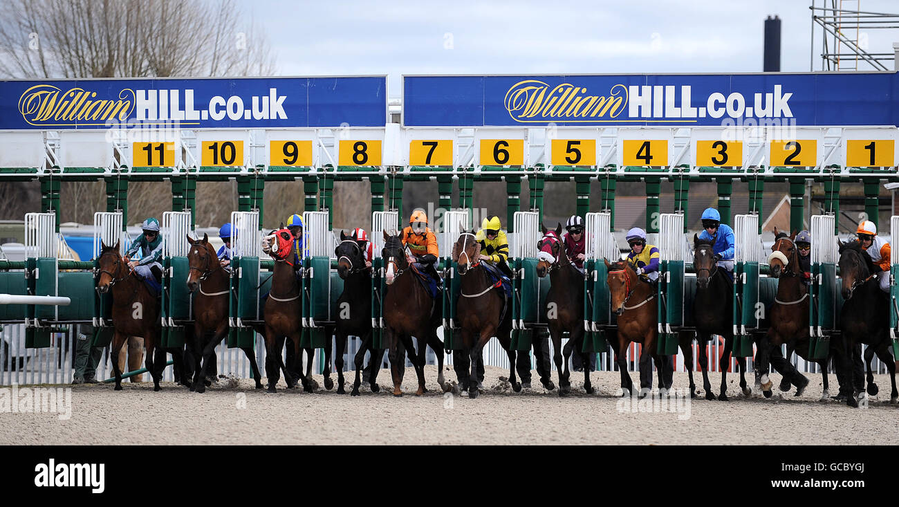 Horse racing races com william hill branding signage sponsor board hi ...