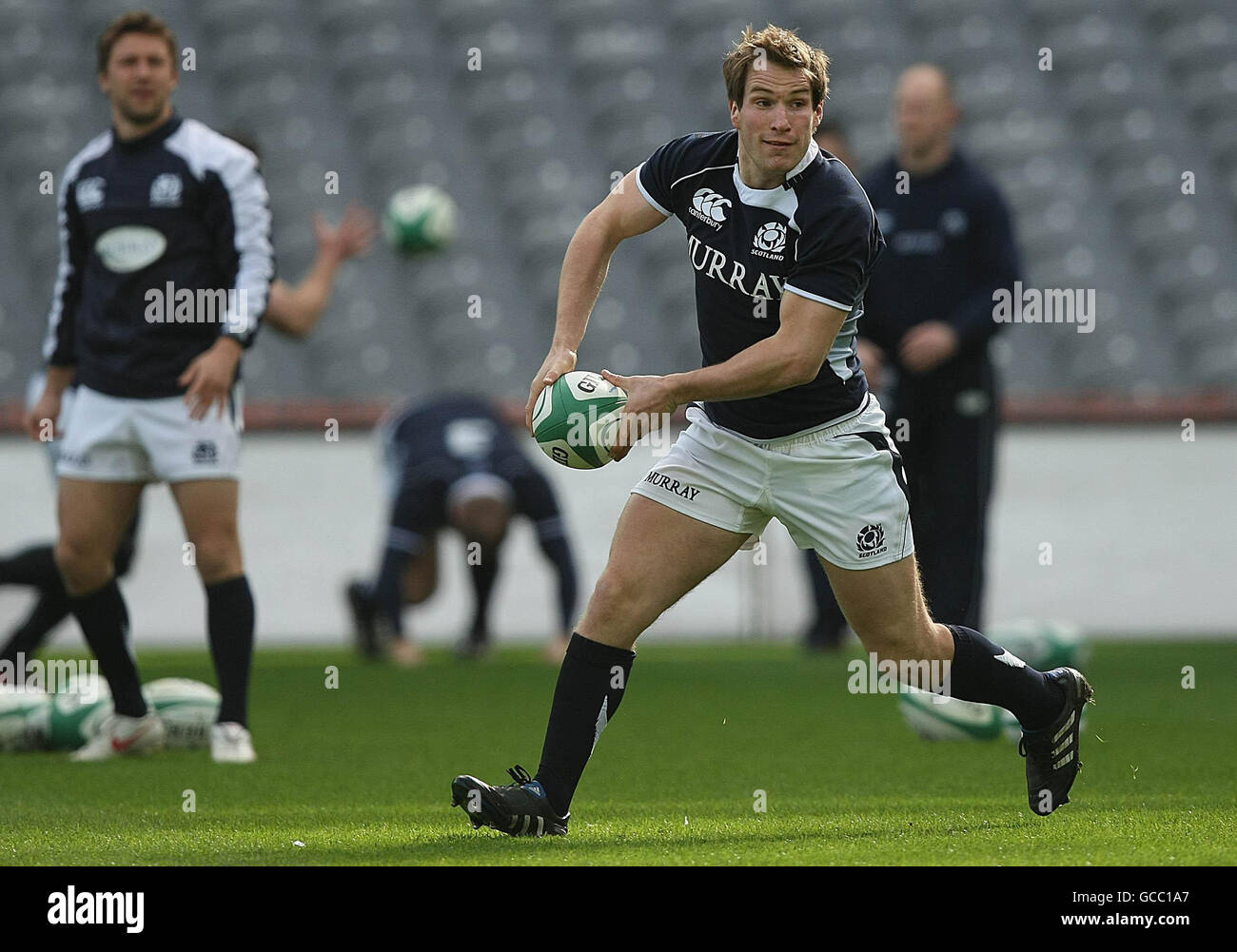 Scotland's Phil Godman in action during the Captain's Run at Croke Park ...