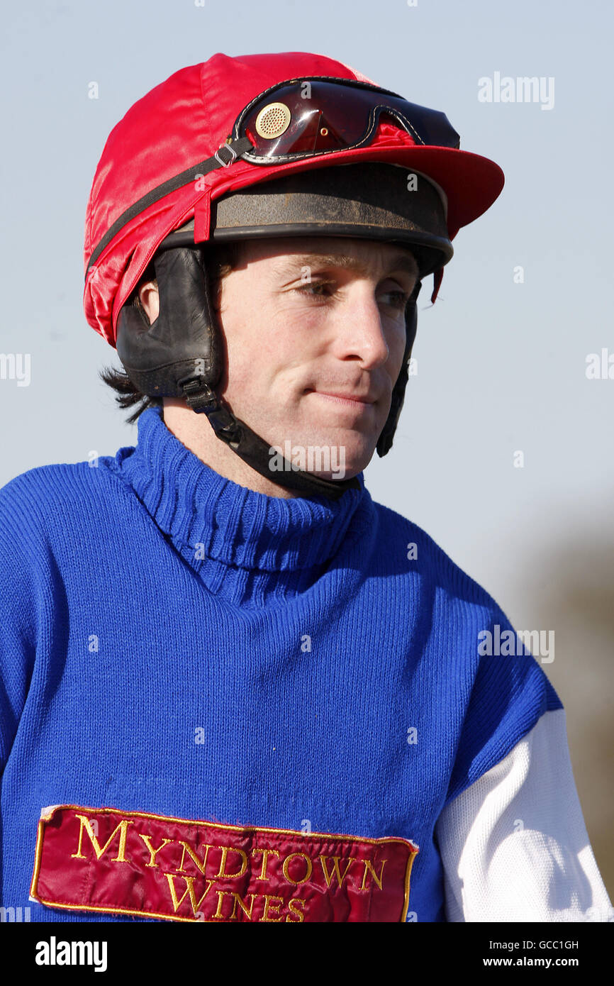 Horse Racing - Ludlow Racecourse. Mark Bradburne, Jockey Stock Photo - Alamy