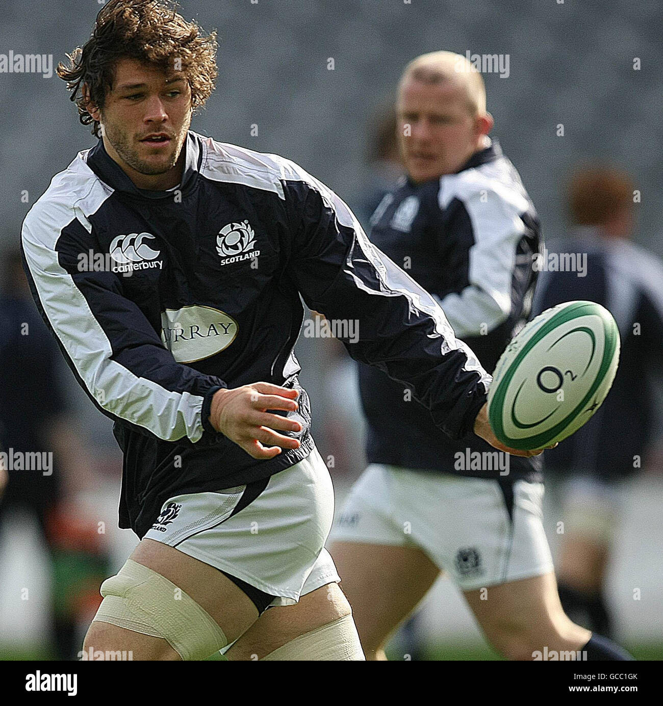 Scotland's Alan MacDonald in action during the Captain's Run at Croke ...