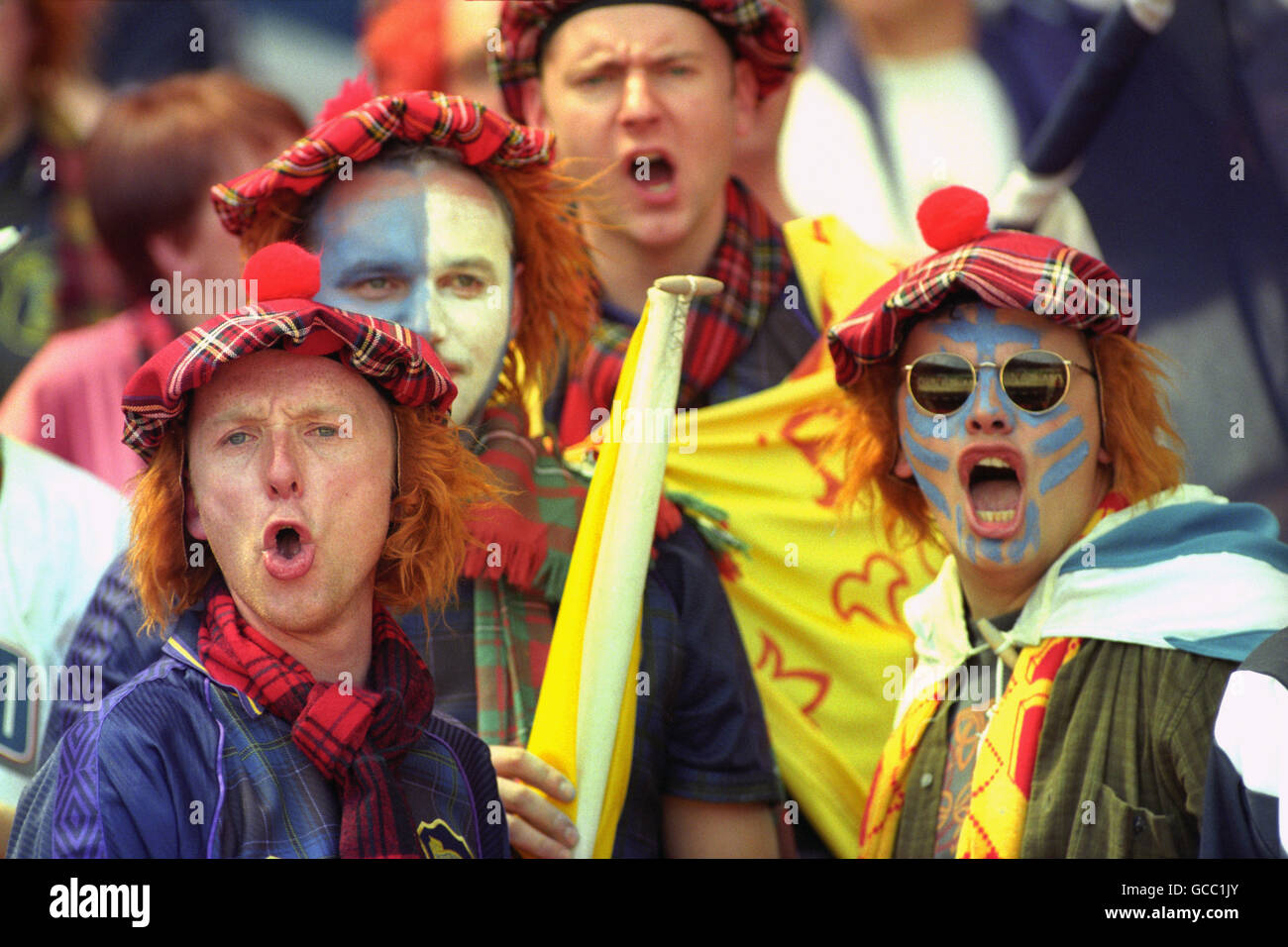 Soccer - Euro 96 - Scotland v England - Scottish Fans - Wembley Stock ...