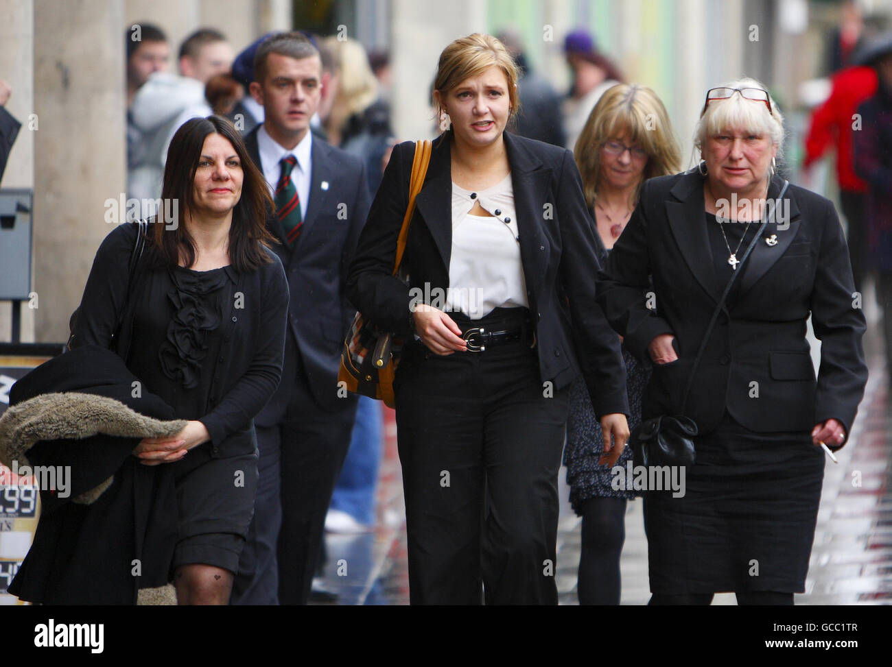 Family members of Corporal Jonathan Horne, including his widow Rachel ...