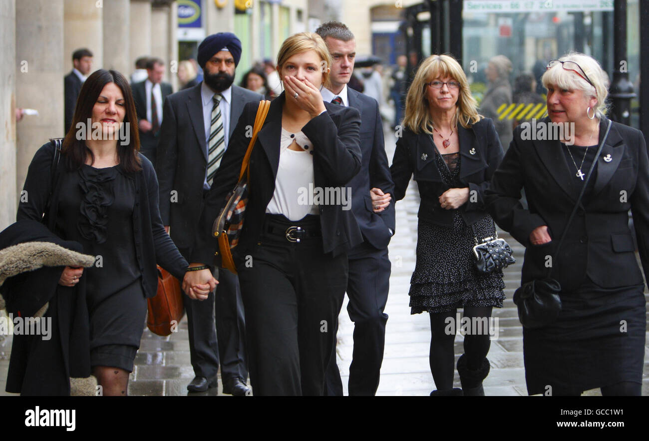 Family members of Corporal Jonathan Horne, including his widow Rachel ...