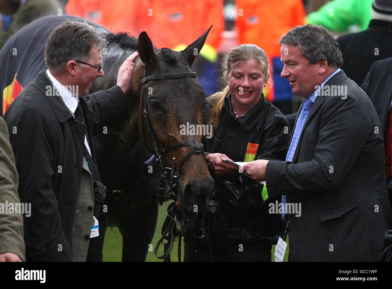 Nigel Twiston-Davies (right) congratulates Imperial Commander after ...