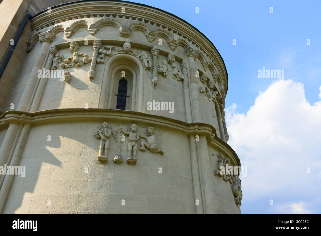 Grabern church Schöngrabern, vestibule with parts of the Stone Bible ...