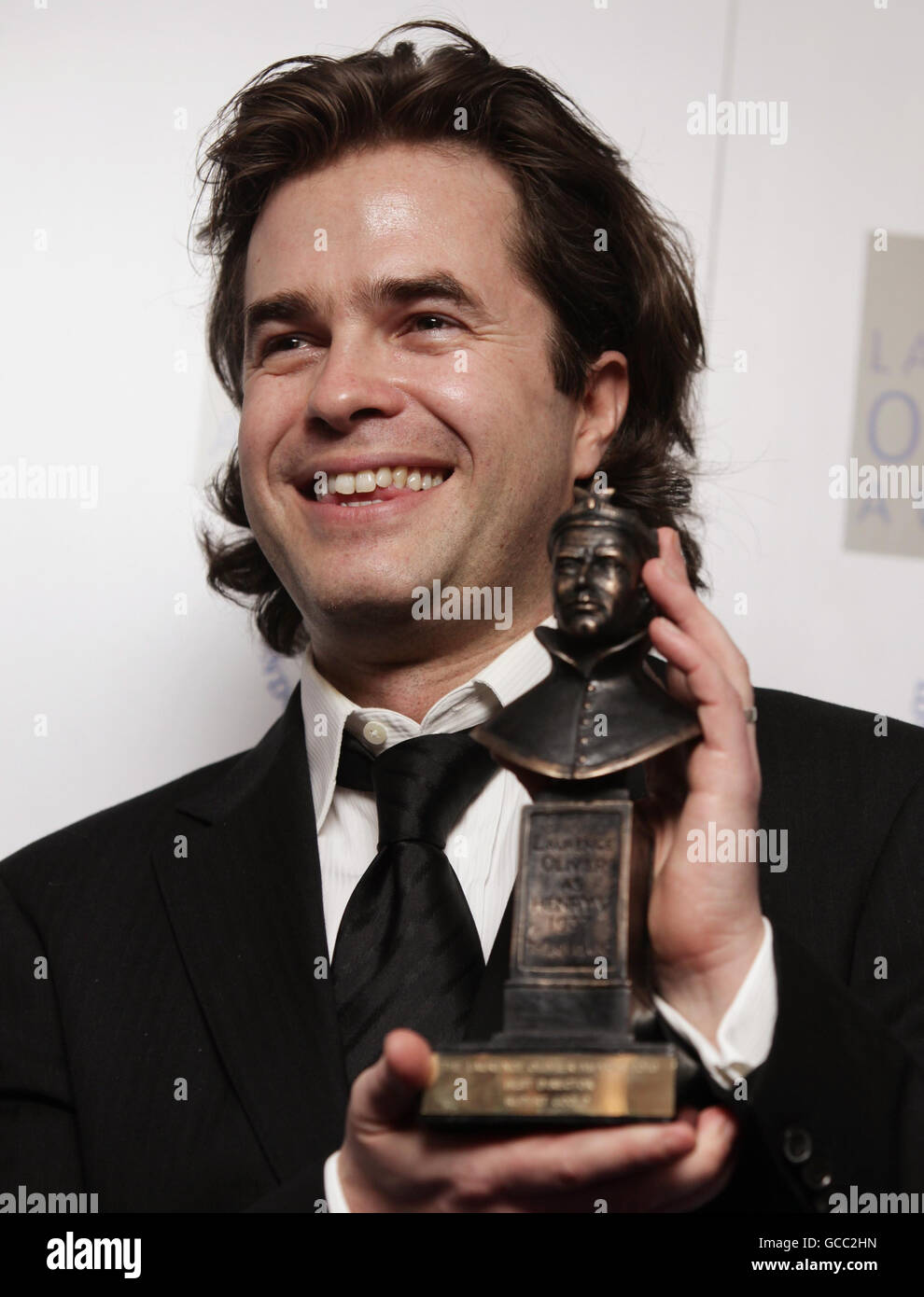Rupert Goold with his Best Director Award for ENRON, during the ...