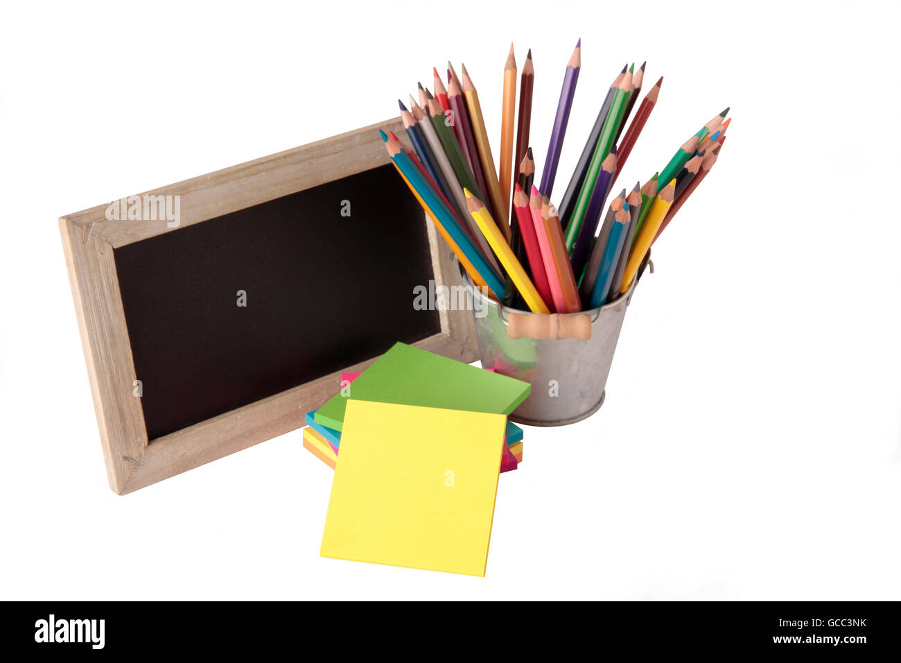 Notes blackboard colored pencils hi-res stock photography and images ...