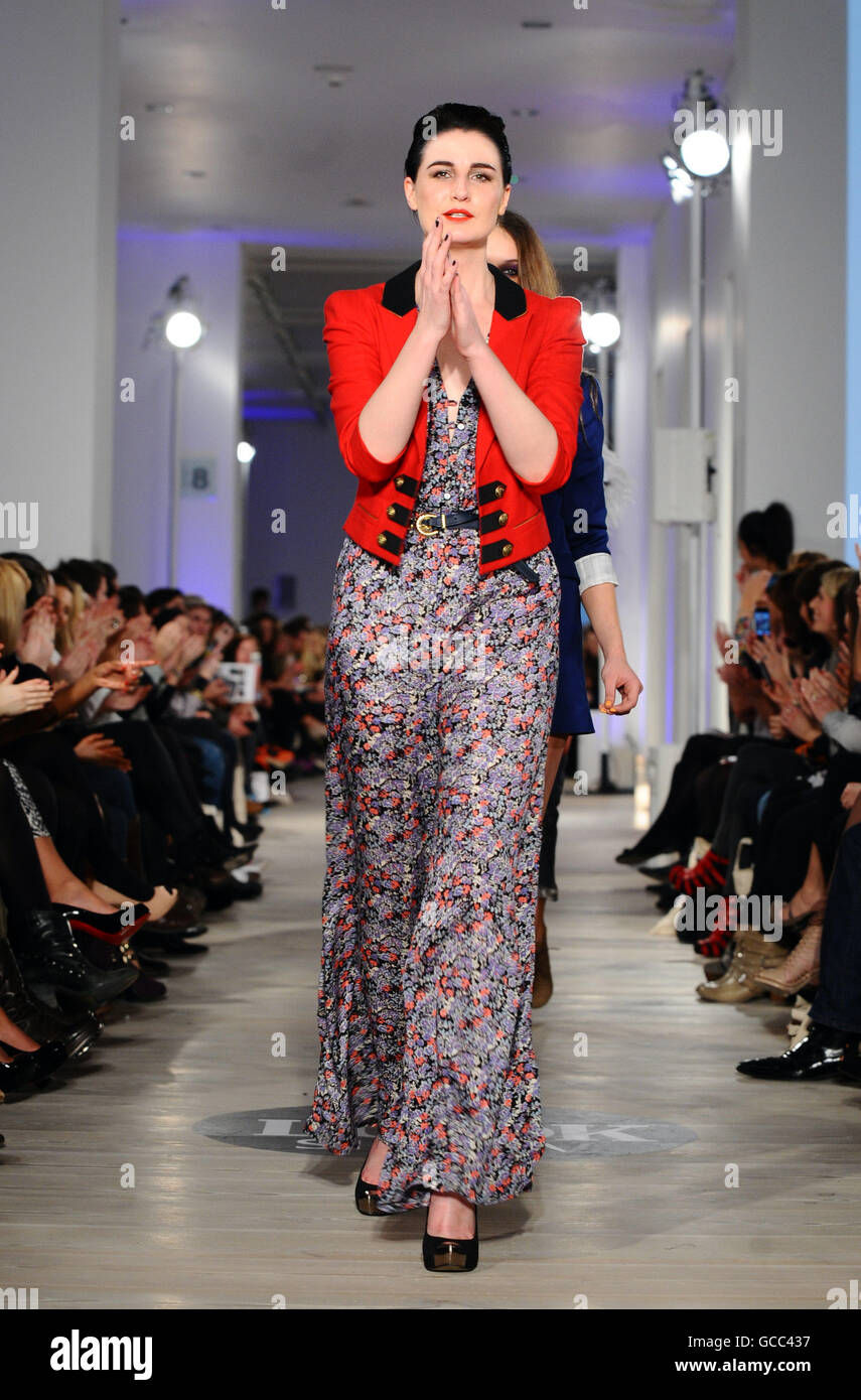 Model Erin O'Connor on the catwalk at the Look Fashion Show held at the ...