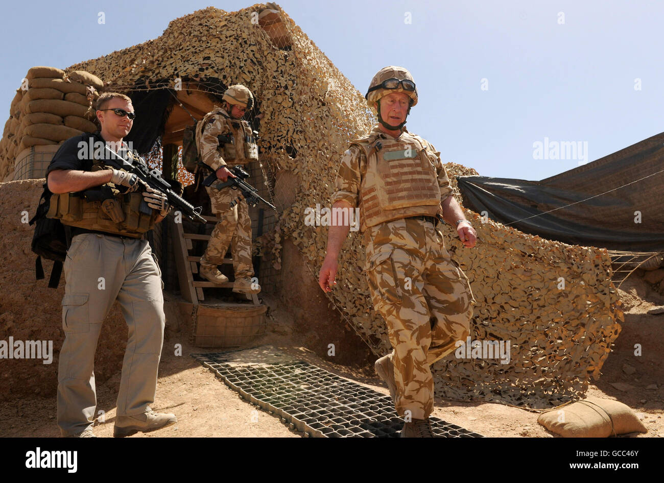 The Prince of Wales during a surprise visit to the British military ...