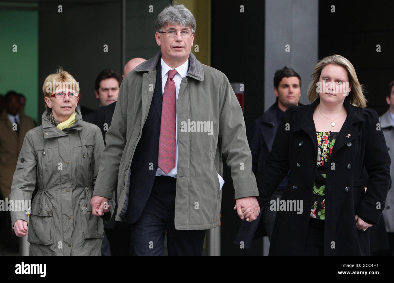 Roy Terry, father of Pc Ian Terry, arrives to read a statement ...