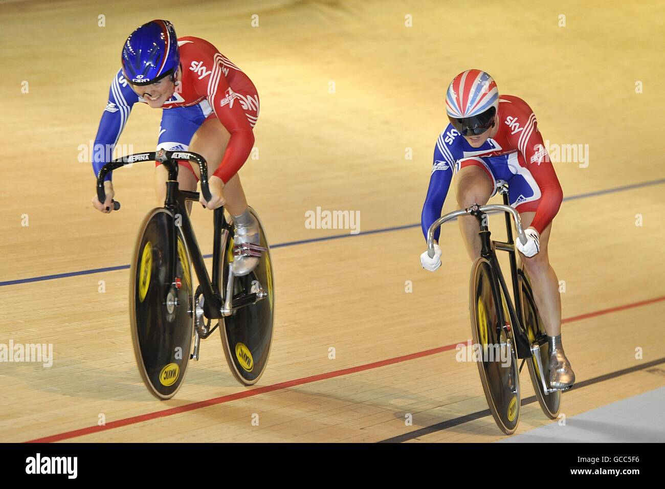 Great Britain's Victoria Pendleton (right) and Jess Varnish in the team ...