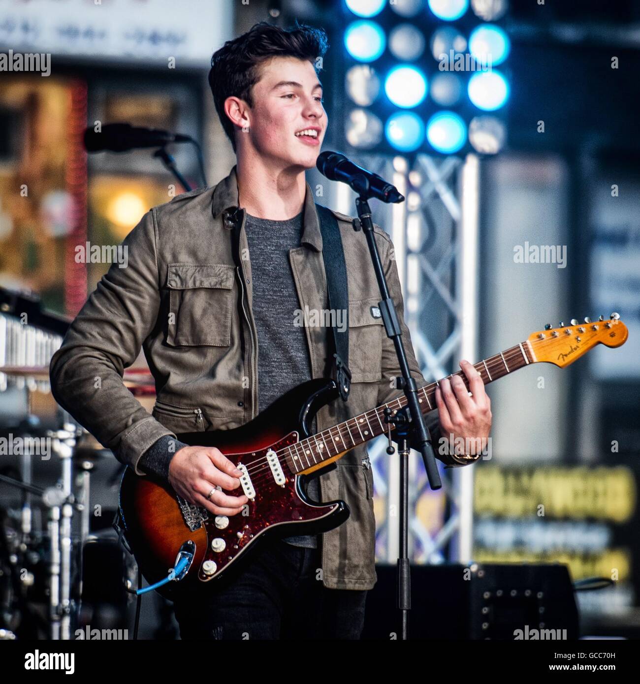 New York, NY, USA. 8th July, 2016. Shawn Mendez on stage for NBC Today ...