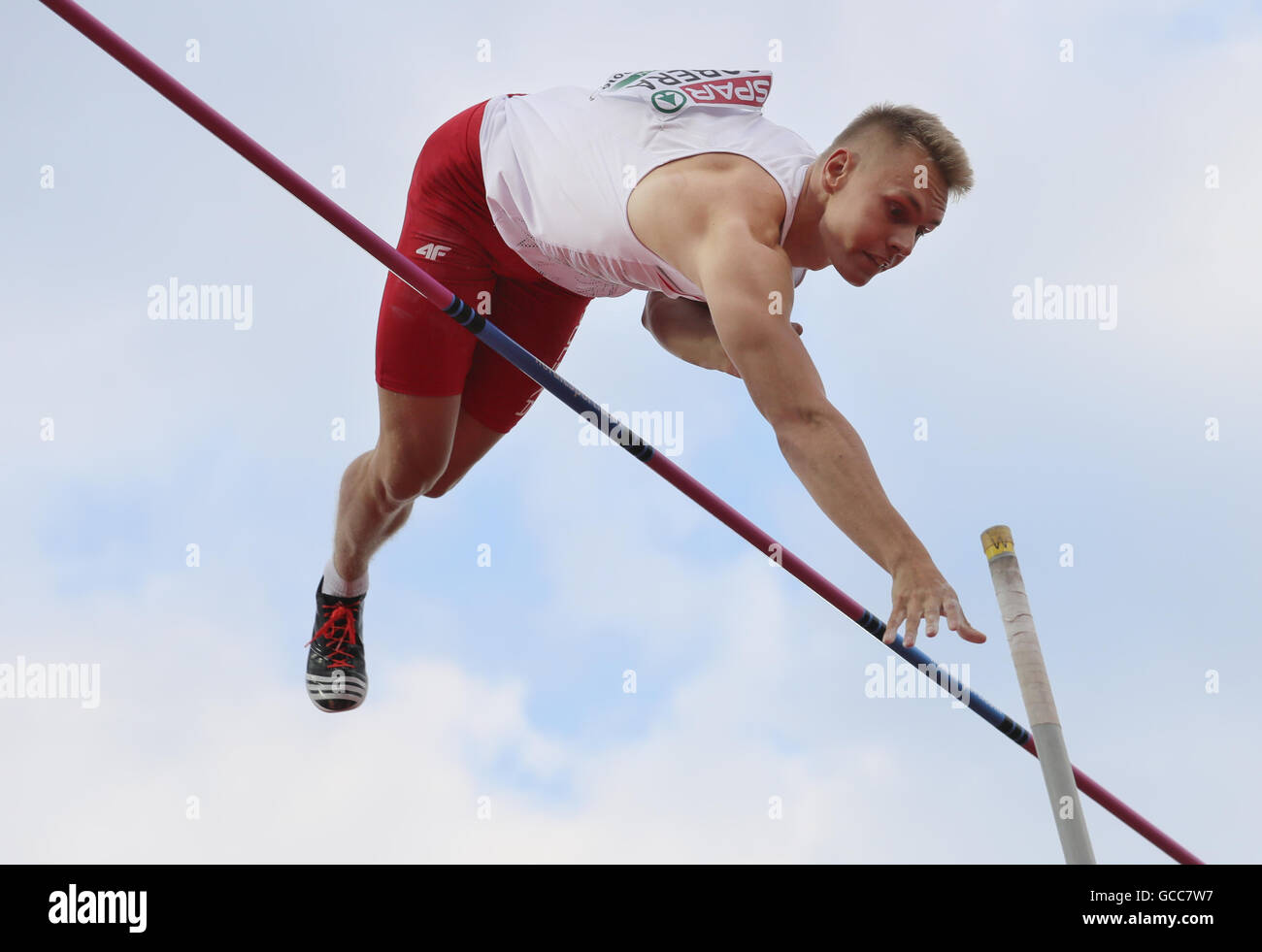 Poland's Robert Sobera competes in the Men's Pole Vault competition at ...