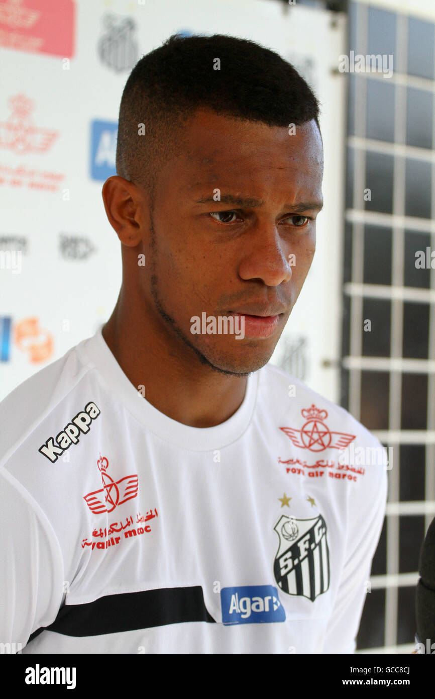 The striker Jonathan Copete at the press conference before the FC ...