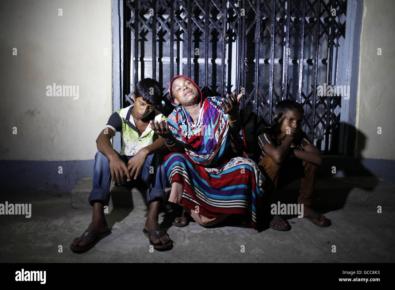 Dhaka, Bangladesh. 8th July, 2016. Shaon's mother Masuda Begum mourns ...