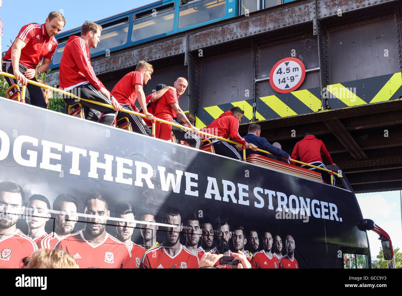 Cardiff,UK,08th July 2016.The Wales football team have received a ...