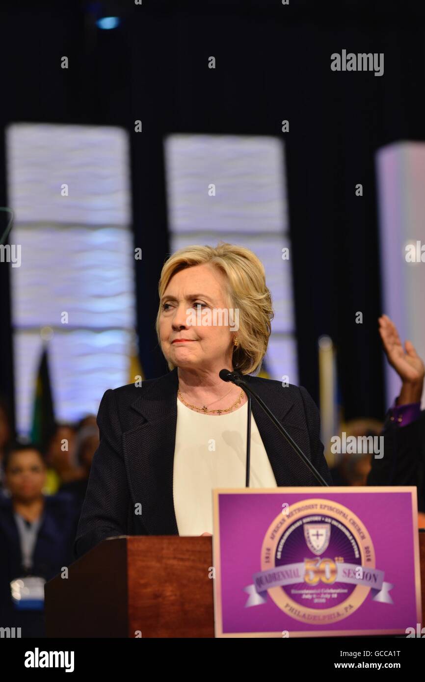 Philadelphia, Pennsylvania, USA. 8th July, 2016. HILLARY CLINTON ...
