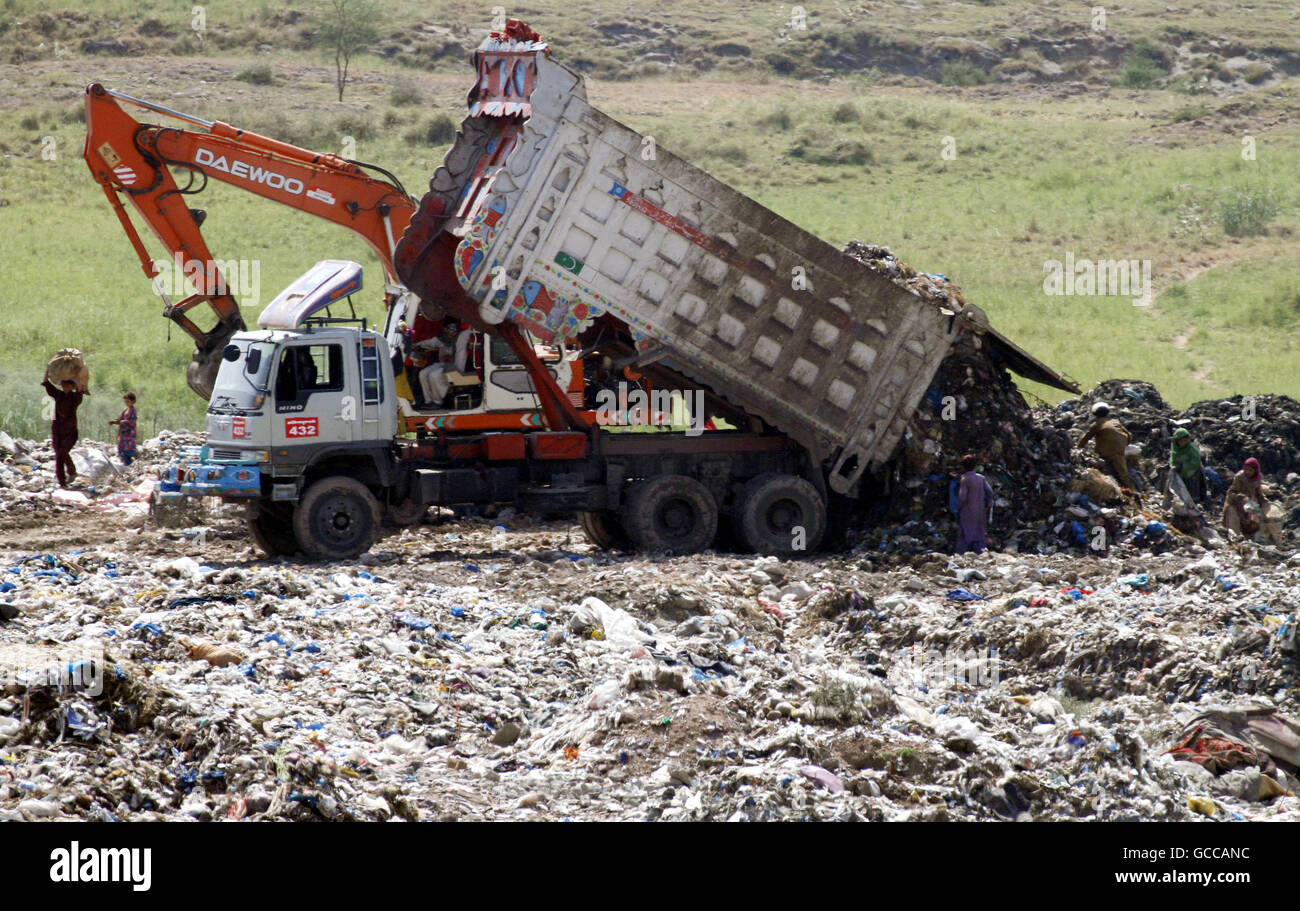 The Losar dump site, 40 km from Rawalpindi city, Pakistan, 23 June 2016 ...
