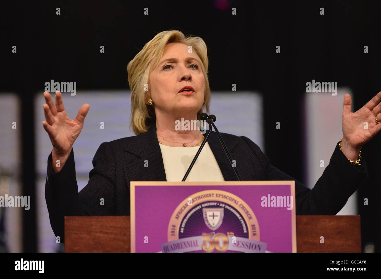 Philadelphia, Pennsylvania, USA. 8th July, 2016. HILLARY CLINTON ...